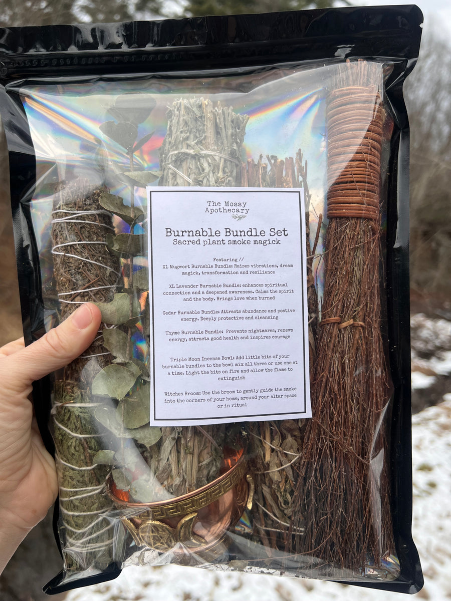Burnable Bundle - Sacred plant smoke magick – The Mossy Apothecary