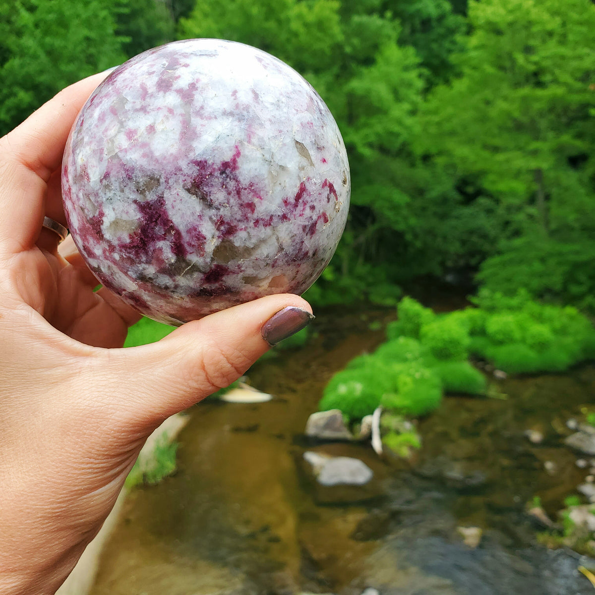 Pink Tourmaline Sphere – The Mossy Apothecary